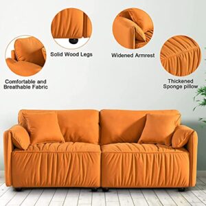 gefayluo 75.6" Modern Sofas Couches for Living Room, Loveseat Sofas & couches, Deep Seat Sofa Tufted Upholstered, Couches Furniture for Bedroom/Apartment Office, Easy Assembly