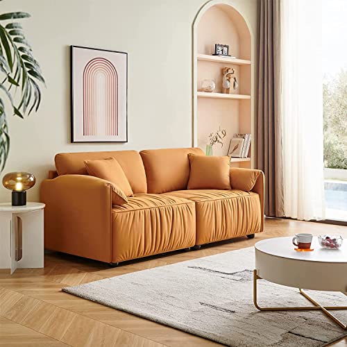 gefayluo 75.6" Modern Sofas Couches for Living Room, Loveseat Sofas & couches, Deep Seat Sofa Tufted Upholstered, Couches Furniture for Bedroom/Apartment Office, Easy Assembly