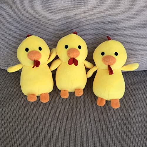 Glow Pups 3 Pack Plush Chicken Toys with Squeaker for Small Dogs, Replacement Chicken Toys Hide and Seek Egg Toy (3 Pack of Replacement Chickens)