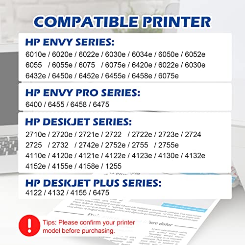 DOUBLE D Remanufactured Ink Cartridge Replacement for HP 67 67XL for Envy 6000 6055 6055e 6455e 6458 6475 DeskJet 2700 2732 2755 2755e 4100 4152e 4155 4155e 4158 Printer (1 Black 1 Tri-Color)