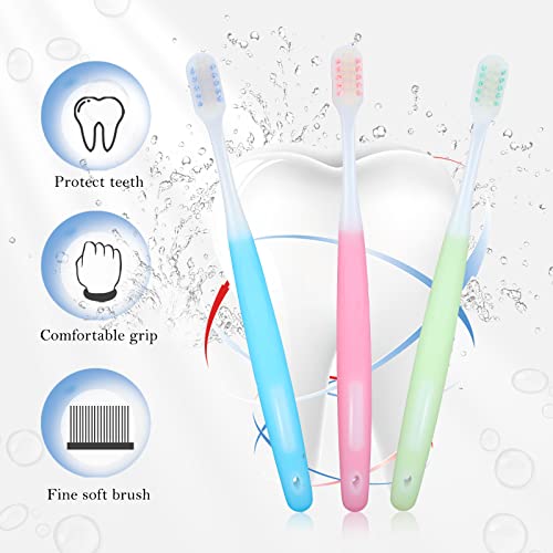 6 Pieces Brace Toothbrush V Shaped Orthodontic Toothbrush with Brush Head 40 Pieces Interdental Brush Soft Bristle Braces Brushes for Cleaning Portable Toothbrushes for Braces (Orange,Medium)