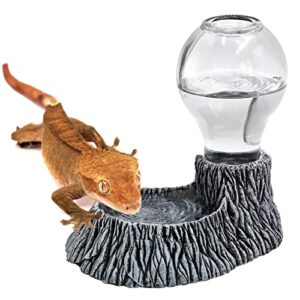 minyulua reptile automatic water dispenser amphibians water bowl terrarium waterfall for tortoise lizard chameleon turtle frog spider gecko pet supplies