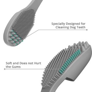 Coomazy Dog Finger Toothbrush, Dog Tooth Brushing Kit with Food Grade Silicone, Easily Clean Teeth Dirt, Suitable for Medium and Large Dogs, 4-Packs