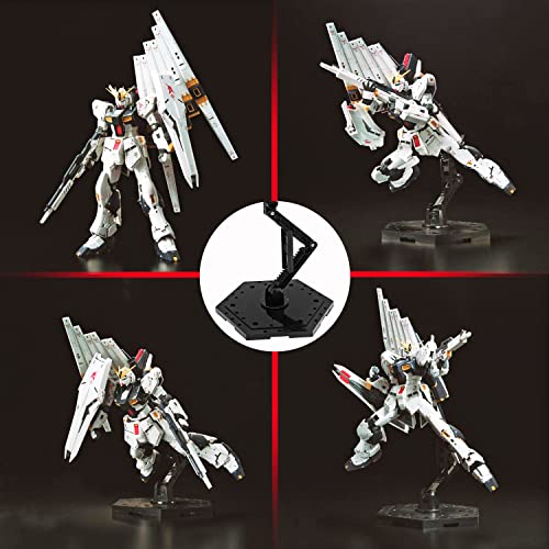 TWKUPWO Hobby Model Action Base Display Stand, Gundam Model Stand Action Figure Stand Compatible with MG RG HG Universal Models Stand (3sets Black)