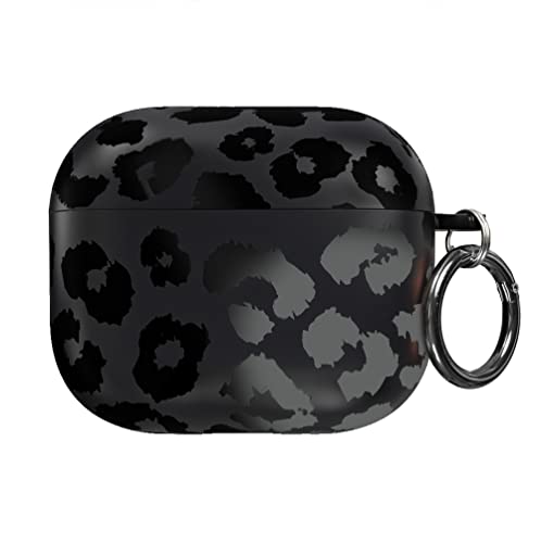 Velvet Caviar AirPods 3rd Generation Case Cute Protective Cover - Compatible with Apple AirPods 3 Case for Women with Keychain - 2021 Gen 3 (Black Leopard)