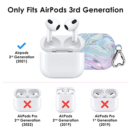 Velvet Caviar AirPods 3rd Generation Case Cute Protective Cover - Compatible with Apple AirPods 3 Case for Women with Keychain - 2021 Gen 3 (Black Leopard)