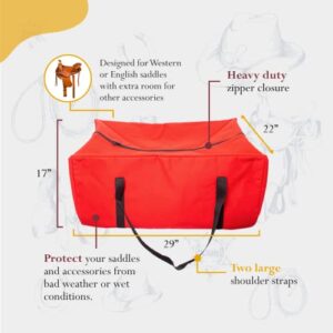 CTK SADDLERY Padded Saddle Carry Bag with Straps - All-Purpose Case for Western and English Horse Saddles