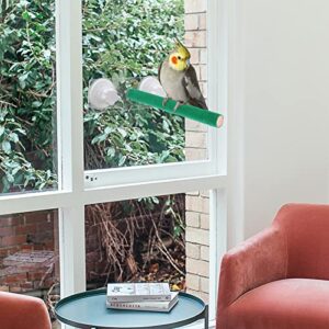 Bird Shower Perch Stand Parrot Frosted Surface Bath Perch with Suction Cup for Home Outdoor Window Glass Birdcage Parakeet Cockatiel