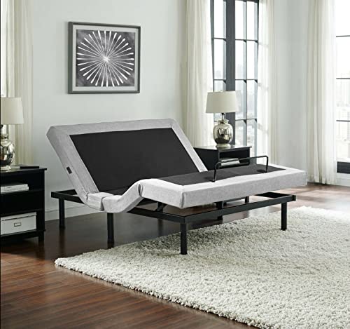 Irvine Home Collection Premium California King Adjustable Bed Base, Zero Clearance, Zero Gravity, Anti-Snore, Programmable Memory Positions, Full Body Massage, USB, Under Bed Lighting, Light Up Remote