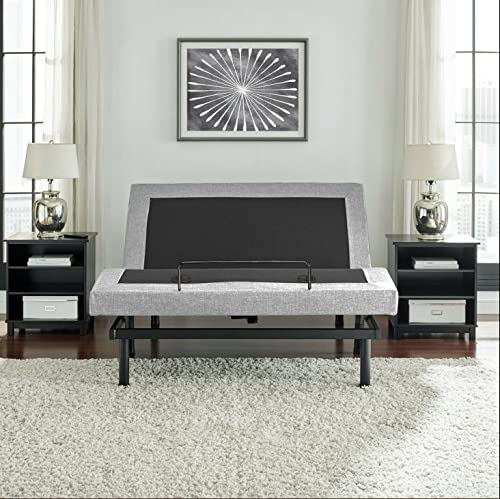 Irvine Home Collection Premium California King Adjustable Bed Base, Zero Clearance, Zero Gravity, Anti-Snore, Programmable Memory Positions, Full Body Massage, USB, Under Bed Lighting, Light Up Remote