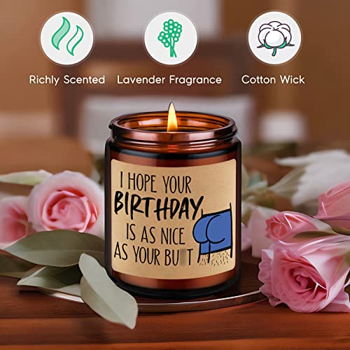 GSPY Funny Birthday Scented Candles - Birthday Gifts for Boyfriend, Husband, Him - Rude Birthday Gifts, Happy Birthday Gifts for Men, Boyfriend, Husband, Fiance - Gay Birthday, Funny Bday Gifts