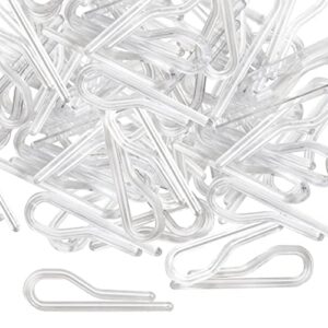 meetoot 300pcs transparent plastic alligator clip 35.5mm shirt fixing packing clip u shape plastic clothespins for ties socks pants shirts