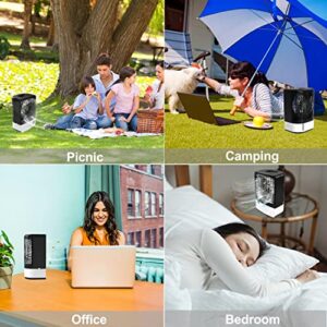 Portable Air Conditioners AC - Mini Air Conditioner, Personal Air Conditioner, 4000mAh Battery for Camping, Car, with Remote Control Night Light & Timing