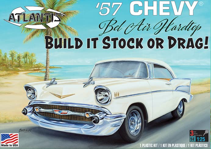 Atlantis 1957 Chevy bel air Plastic Model kit 1/25 Made in The USA