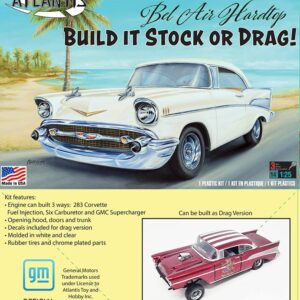 Atlantis 1957 Chevy bel air Plastic Model kit 1/25 Made in The USA