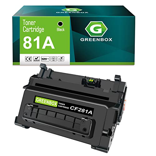 GREENBOX Compatible 81A High Yield Toner Cartridge Replacement for HP 81A CF281A 81X CF281X for Laserjet Enterprise MFP M605 M604 M604N M604DN M605N M605DN M605X M630 M606 Printer (Black, 1-Pack)