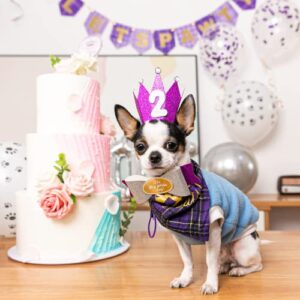 Dog Birthday Party Supplies, Dog Birthday Hat/Bandana/Bowtie/Balloon/Flag/Banner for Small Medium Large Dogs Pets, Doggie Birthday Party Supplies Decorations