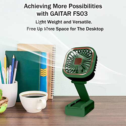 GAITIR Handheld Mini Fan, 3 IN 1 Small Portable Fan, USB Rechargeable Folding Personal Fans with Strong Airflow 2 Speeds, Lanyard, Multi-Functional, 4 Colorful, Foldable Hanging Desk fan