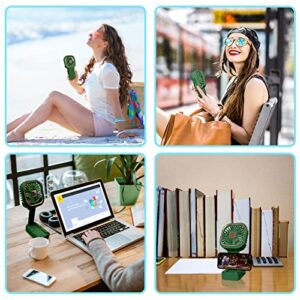 GAITIR Handheld Mini Fan, 3 IN 1 Small Portable Fan, USB Rechargeable Folding Personal Fans with Strong Airflow 2 Speeds, Lanyard, Multi-Functional, 4 Colorful, Foldable Hanging Desk fan