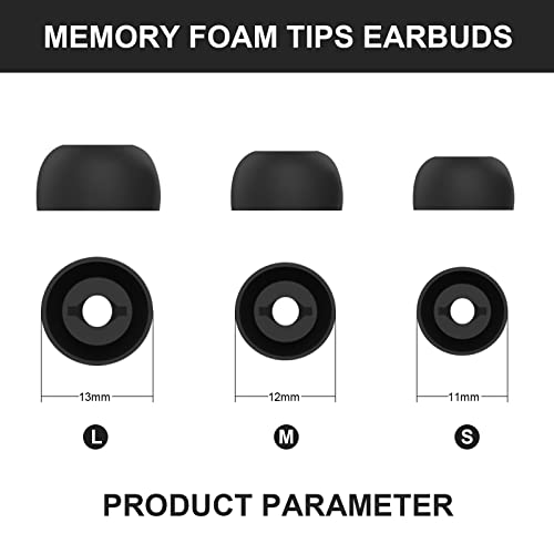 ROLEES Ear Tips for Galaxy Buds Pro, 6 Pairs Double Flange Silicone Eartips Earbuds Earplug Replacement Accessories Compatible with Samsung Galaxy Bus Pro S/M/L Size (Black)