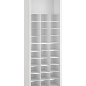 VASAGLE Shoe Storage Cabinet, 10 Tier Shoe Rack Organizer, Holds Up to 30 Pairs of Shoes, for Entryway Bedroom, 12.6 x 24.8 x 73.6 Inches, White ULBS273T14