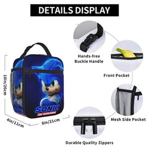 Mioage Cartoon Lunch Bag Reusable Insulated Lunch Box Large Capacity Luncg Bags Leakproof Portable Handbags Tote Bag For Boys Girls