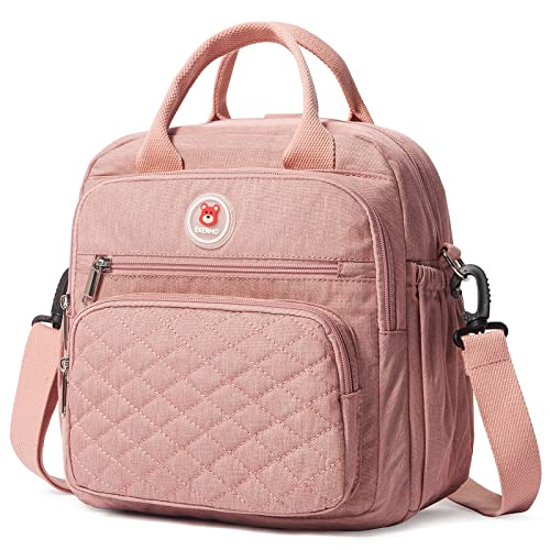 EKERHO Insulated Lunch Bag Backpack for Women/Men, 3 carrying way Lunch Tote, Large Waterproof Cooler Box with Side pockets for Adults, College, Work, Beach, Picnic, Pink