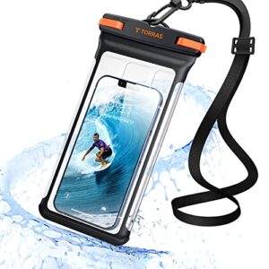 torras 𝟐𝟎𝟐𝟐 𝗡𝗘𝗪 icecube waterproof phone pouch [underwater screen touchable] ipx8 waterproof with adjustable lanyard clear phone dry bag for iphone 13 pro max/12/11 samsung google up to 7.0''