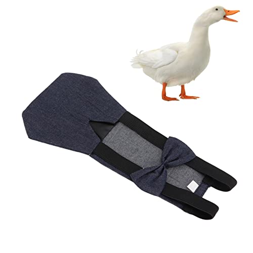 FASJ Pet Chicken Diapers, Duckling Diapers Waterproof Easy to Wear Fashionable Reusable with Inside Pocket for Goose Duck(Denim Blue, L)