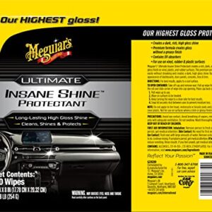 Meguiar's Ultimate Insane Shine Protectant Wipes - 30 Wipes