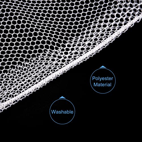 MECCANIXITY Electric Fan Dust Cover 16 Inch Washable Dustproof Guard Mesh Net for Protection, White Pack of 2