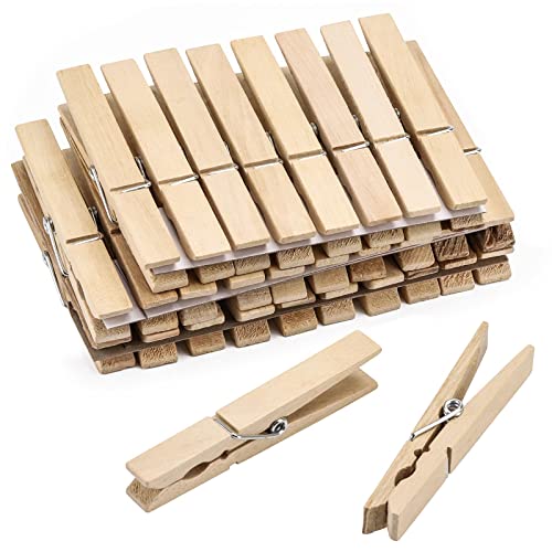 4 inch Clothes Pins Wooden Heavy Duty Wood Clothespins for Hanging Clothes Outdoor Clip,Crafts (30pcs)