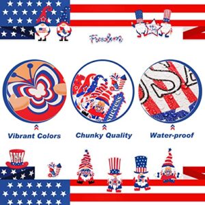 45 Pieces 4th of July Gnomes Bulletin Board Cut Outs Set Patriotic Independence Day Paper Decor Bulletin Board Cutouts Memorial Day Decor for Farmhouse Home Classroom Party