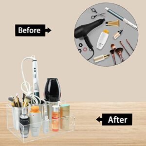 Boveker Acrylic Hair Tool Organizer, Acrylic Hair Dryer and Styling Organizer, Hair Product Organizer, Clear