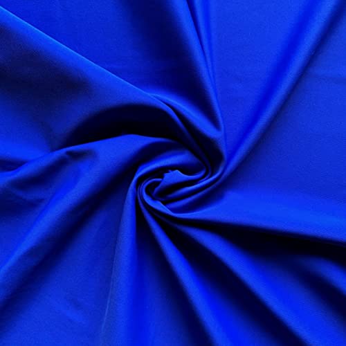 Nylon Spandex Fabric | Shiny | Swimwear Fabric | Tricot Milliskin | 60" Wide | 4-Way Stretch, 20% Spandex | Sportswear, Activewear (Royal Blue - Shiny, 1 Yard)