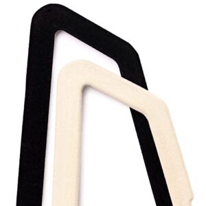 Closetry, Extra Sturdy Hangers, Velvet Hangers, (50/30 Pack) Non-Slip Hanger, Strap Holder Notch, Belt, Tie, and Scarf Loop, Suit Hanger, Dress Hanger, Shirt Hanger, Coat Hanger, Black/Ivory,