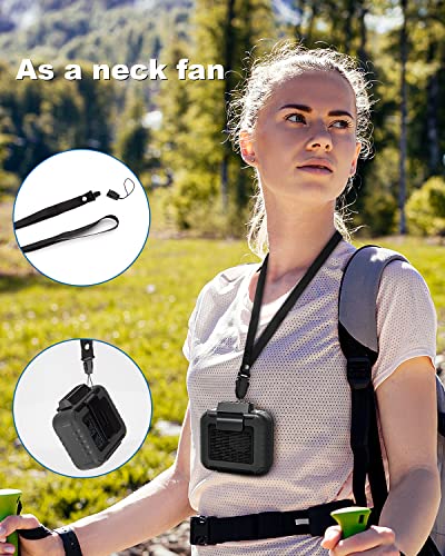 FRIZCOL Portable Waist Fan, 6000mAh Mini Fan with Clip, Up to 20 Hrs Working Time, Personal Belt Fan, Neck Fan Battery Operated Rechargeable, Body Fan for Outdoor Working (Gray)