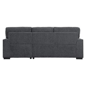 Lexicon Mulligan Sectional Sofa Sleeper, Right Chaise, Charcoal