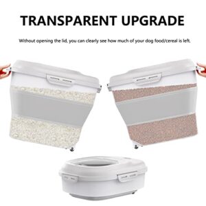 YEAHPY 20-50 LB Collapsible Food Storage Containers, Cereal Rice Seal Food Storage Containers Pet Dog Cat Food Flour Sugar Food Storage Plastic Dry Leakproof with rollers and desiccant card slot