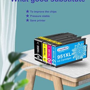 950XL 951XL Ink Cartridges Compatible for HP 950 951 HP OfficeJet Pro 8610 8600 8615 8620 8625 8100 276dw 251dw (4-Pack, HP 950 951)