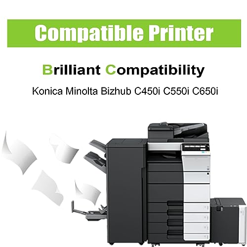 Juyudow Toner Cartridge Compatible for Konica Minolta TN626 TN-626 for Bizhub C450i C550i C650i (4 Pack, BK, C, Y, M) Part#: ACV1130 ACV1230 ACV1330 ACV1430 High Yield 28000 Pages