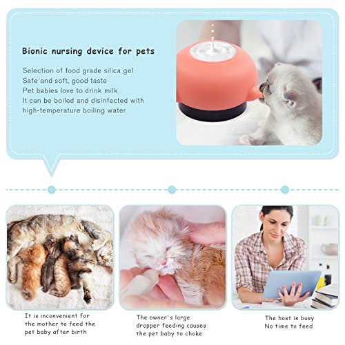 Puppy Milk Feeder for Multiple Puppies Newborn, Kitten Bottles for Nursing Supplies, Nipples for Kittens Puppy Feeding Station, Kitten Nipples for Nursing (3 Nipples with Station)