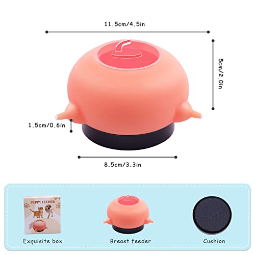 Puppy Milk Feeder for Multiple Puppies Newborn, Kitten Bottles for Nursing Supplies, Nipples for Kittens Puppy Feeding Station, Kitten Nipples for Nursing (3 Nipples with Station)