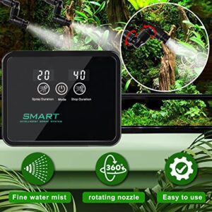 FORKPIE Reptile Mister Automatic Reptile Humidifiers Misting System Reptile Fogger Humidifiers Smart Timing Rainforest Sprayer, Timer Misting System for Reptiles Amphibians Breeding Plants Watering