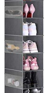 MISSLO 28 Large Pockets Hanging Shoe Organizer and 8-Shelf Hanging Shoe Organizer Clothes Closet Organizers and Storage Shelves Hat Holder