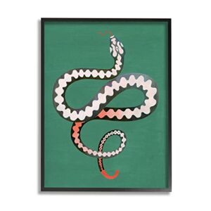 stupell industries flexible viper symbol snake reptile vivid portrait, design by grace popp