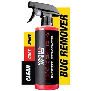 wash&whips hockenheim bug remover - for dead insects, droppings and grease for car detailing, rvs, trailers, boats, professional strength dissolves without scratching, 16 fl oz