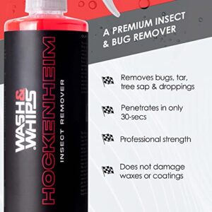 WASH&WHIPS Hockenheim Bug Remover - for Dead Insects, Droppings and Grease for Car Detailing, RVs, Trailers, Boats, Professional Strength Dissolves without Scratching, 16 fl oz