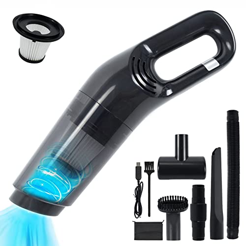 MOCA 9500PA Cordless Car Vacuum Cleaner, High Power Small Portable USB Rechargeable Hand Vacuum Cleaner, Wet and Dry Dual Use Vacuum Cleaner for Home, Car, Narrow Spaces - Black