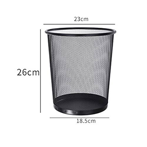 Household Metal mesh Trash can Office Round Trash can Household Trash Basket Kitchen Storage Bucket